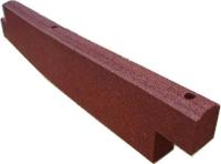 China 1220x100x76mm Flexible Recycled Rubber Lawn Edging - Black/Red SBR Border with Anti-Slip & Shock Absorption for sale