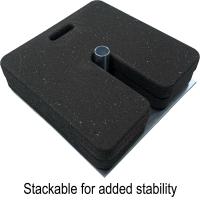 China 450×450×45mm Recycled Rubber Base Weight 30 lbs for Pipe and Drape Systems - Anti-Slip, Eco-Friendly for sale