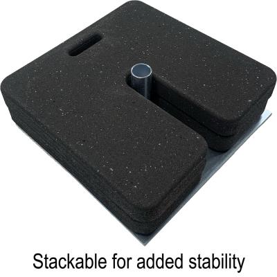 China 450×450×45mm Recycled Rubber Base Weight 30 lbs for Pipe and Drape Systems - Anti-Slip, Eco-Friendly for sale