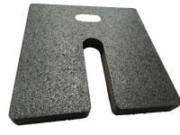 China Recycled Rubber Pipe and Drape Base Weights 450×450×45mm and 450×450×66mm with 60-70 ShoreA Hardness for Event Stability for sale