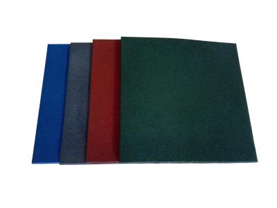 China SGS Certified Sports Floor Tiles 15-50mm Thickness EPDM Rubber Gym Flooring 1000x1000mm for sale