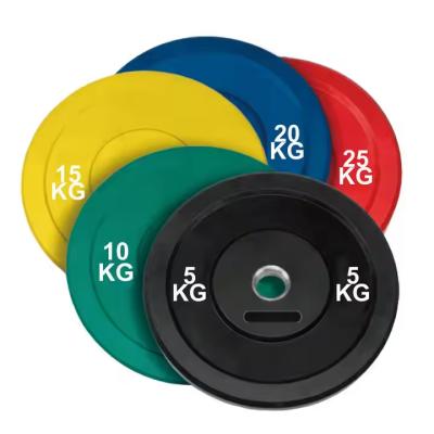 China Rubber Plate Weights 60-70 ShoreA Hardness 1.2 Inch Thickness for Weightlifting Gym for sale
