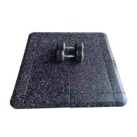 China LKT 13mm EPDM SBR Rubber Gym Floor Mat 300x300mm UV Resistant Sports Floor Tiles for sale