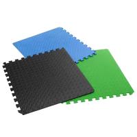 China Non-Toxic Interlocking Gym Rubber Flooring 1m x 1m 50mm Thick Anti Slip EPDM SBR Mats for sale