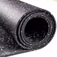 China 8mm Thick Commercial Rubber Flooring Rolls 4'x30' with 60-70 ShoreA Hardness for Gym and Fitness Applications for sale