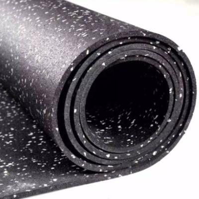 China 8mm Thick Commercial Rubber Flooring Rolls 4'x30' with 60-70 ShoreA Hardness for Gym and Fitness Applications for sale