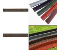 China Recycled Rubber Landscape Edging 1200x100mm Black | 60-70 ShoreA Hardness | REACH & SGS Certified for sale