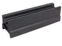 China Black Grooved Rubber Pads for Railway Tracks 45mm/66mm Thickness with 1.5g/cm³ Density and 60-70 Shore A Hardness for sale