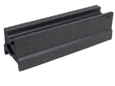 China Black Grooved Rubber Pads for Railway Tracks 45mm/66mm Thickness with 1.5g/cm³ Density and 60-70 Shore A Hardness for sale