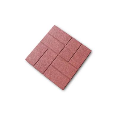China Custom 16 Inch Square Rubber Gym Floor Mat 13mm Thick DIY Double-Surface Outdoor Sports Flooring Tiles for sale