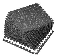 China Interlocking Rubber Gym Floor Tiles 1000x1000mm 15-50mm Thick EPDM SBR for sale