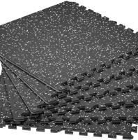 China Interlocking Rubber Gym Floor Tiles 1000x1000mm 15-50mm Thick Shock Absorbent for sale
