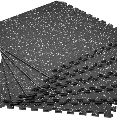 China Interlocking Rubber Gym Floor Tiles 1000x1000mm 15-50mm Thick Shock Absorbent for sale