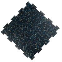 China Recycled Rubber Interlocking Mats 40mm Shock-Absorbing Sports Tiles Customizable for sale