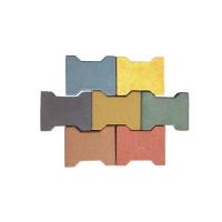 China Interlocking Recycled Rubber H-Shaped Floor Tile 200x160mm for Horse Stable Barn for sale