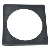 China Recycled Rubber Traffic Cone Weight 370x370mm 45mm Thick Anti-Slip Eco-Friendly Base for sale