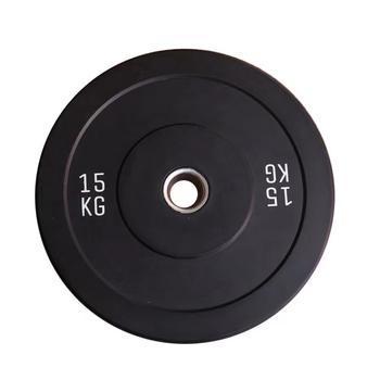 China Tri-Grip Iron-Coated Rubber Gym Weight Plates 5LB to 45LB for Barbell Training for sale