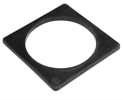 China Recycled Rubber Traffic Cone Base Weight 370x370mm 45mm Thick for Event Stability for sale