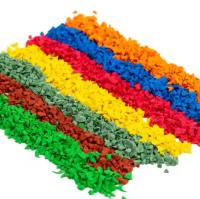 China EPDM Rubber Granules 1-4mm Impact Absorbing Playground Flooring Multi Color 60-70 ShoreA for sale