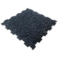China Interlocking SBR Rubber Mat 1000x1000mm for Gym Flooring 15-50mm Thickness for sale