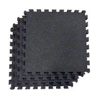 China Interlocking EPDM Rubber Flooring Tiles 500x500mm 15mm Thick Anti-Static Wear-Resistant Gym Mat for sale