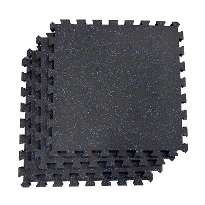 China Interlocking EPDM Rubber Flooring Tiles 500x500mm 15mm Thick Anti-Static Wear-Resistant Gym Mat for sale