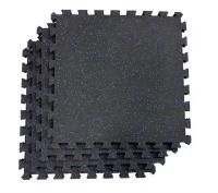 China SBR Rubber Granules Interlocking Gym Flooring Mat 60-70 ShoreA Hardness 1.5g/cm3 Density for sale