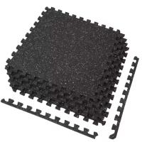 China 60-70 ShoreA Hardness 1.5g/cm3 Density Interlocking Rubber Mat for Gym Flooring and Fitness Tiles for sale