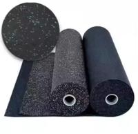 China Wholesale EPDM Rubber Gym Floor Rolls 1.25m Width 3-12mm Thick Anti-Slip Shock Absorbing Custom Sizes for sale