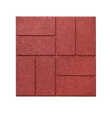 China Slip Resistant Recycled Rubber Floor Tiles 200x160mm 35mm Thick for Playground Park Outdoor Safety Flooring for sale