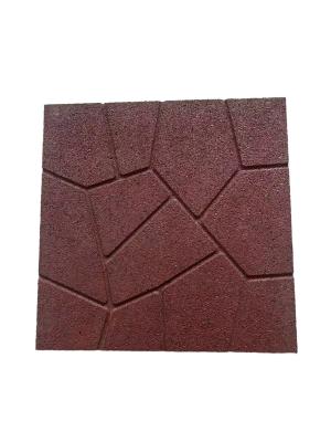 China CE Certified Eco-Friendly Outdoor Rubber Flooring 200x160mm 35mm Thick for Playgrounds Parks for sale