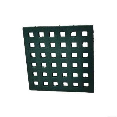 China Recycled Rubber Tree Ring 200x160mm 35mm Thick UV Resistant Anti-Slip Road Landscape Mat for sale