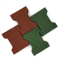 China Eco-friendly Recycled Rubber Tiles 35mm Thick Non-slip Surface for Playgrounds Horse Stalls for sale
