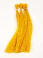 China Yellow Colored Horse Hair Extensions 2