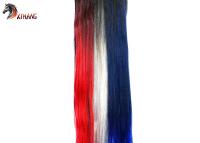 China 100% Horse Mane Color Extensions Yellow Red Purple Horsetail Extensions for sale
