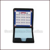 China Custom PU Leather Memo Pad Holder 9x9x3cm Promotional Gift with Logo Printing for sale