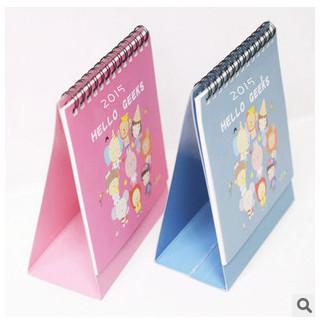 China Customed Logo Festival Pattern Desk Calendar Compact Desk Calendar for sale