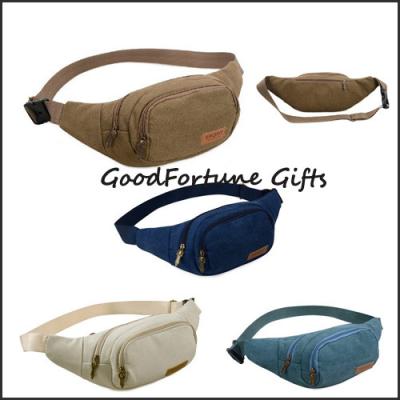 China Adjustable Polyester Outdoor Sports Waist Bag 19x9x13cm Multiple Pockets Promotional for sale
