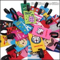 China Custom Eco Silicone Luggage Tag Waterproof High Visibility 10.5x6.5cm IPX2 for sale