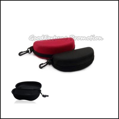 China Custom Eco Black EVA Sunglass Eyeglass Case 17x7.5x6.5cm with Carabiner for sale