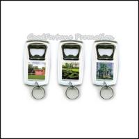 China Custom Logo Acrylic Bottle Opener Keychain 3.5 inch Promotional Gift for sale