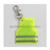 China Eco PVC Reflective Vest Keychain 4.5x5cm Custom Logo Safety Promotional Gift for sale