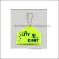 China Eco PVC Reflective Vest Keychain 4.5x5cm Custom Logo Safety Promotional Gift for sale