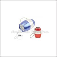China advertising 6 led flashlight torch keychain keyrings Printed logo for sale