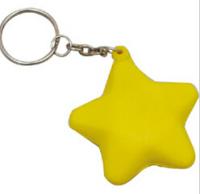 China Custom PU Foam Stress Keyring Star Heart Pencil Tire Shape 8-10cm Double Sided Printing for sale