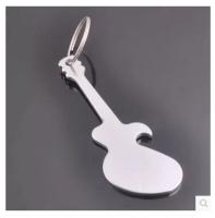 China Metal Guitar Bottle Opener Keychain Customizable Zinc Alloy Keyring 500pcs MOQ for sale