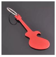 China Metal Guitar Bottle Opener Keychain Customizable Zinc Alloy Keyring 500pcs MOQ for sale