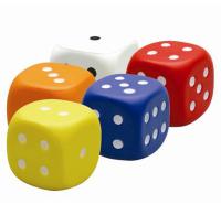 China Irregular Dice Cube Stress Relief Balls PU Foam Anxiety Relief Toy Custom Logo for sale