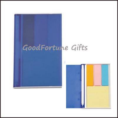 China Plastic Cover Sticky Notes With Pen For Desktop Customizable Notepad And Sticky Notes for sale