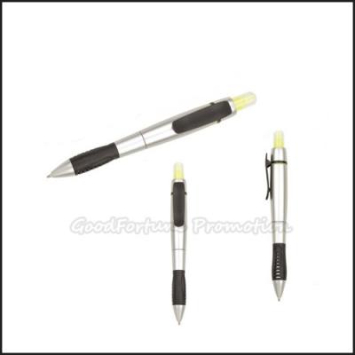 China Highlighter Ergonomic Ballpoint Pen Note Taking and Textbook Custom Ballpoint Pen for sale